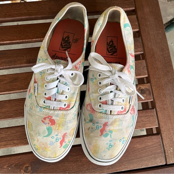 Vans | Shoes | Vans Disney The Little Mermaid Printed Canvas Lace ...